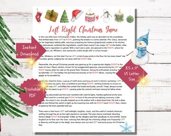 Left Right Christmas Game Christmas Pass the Prize Right Left Game ...