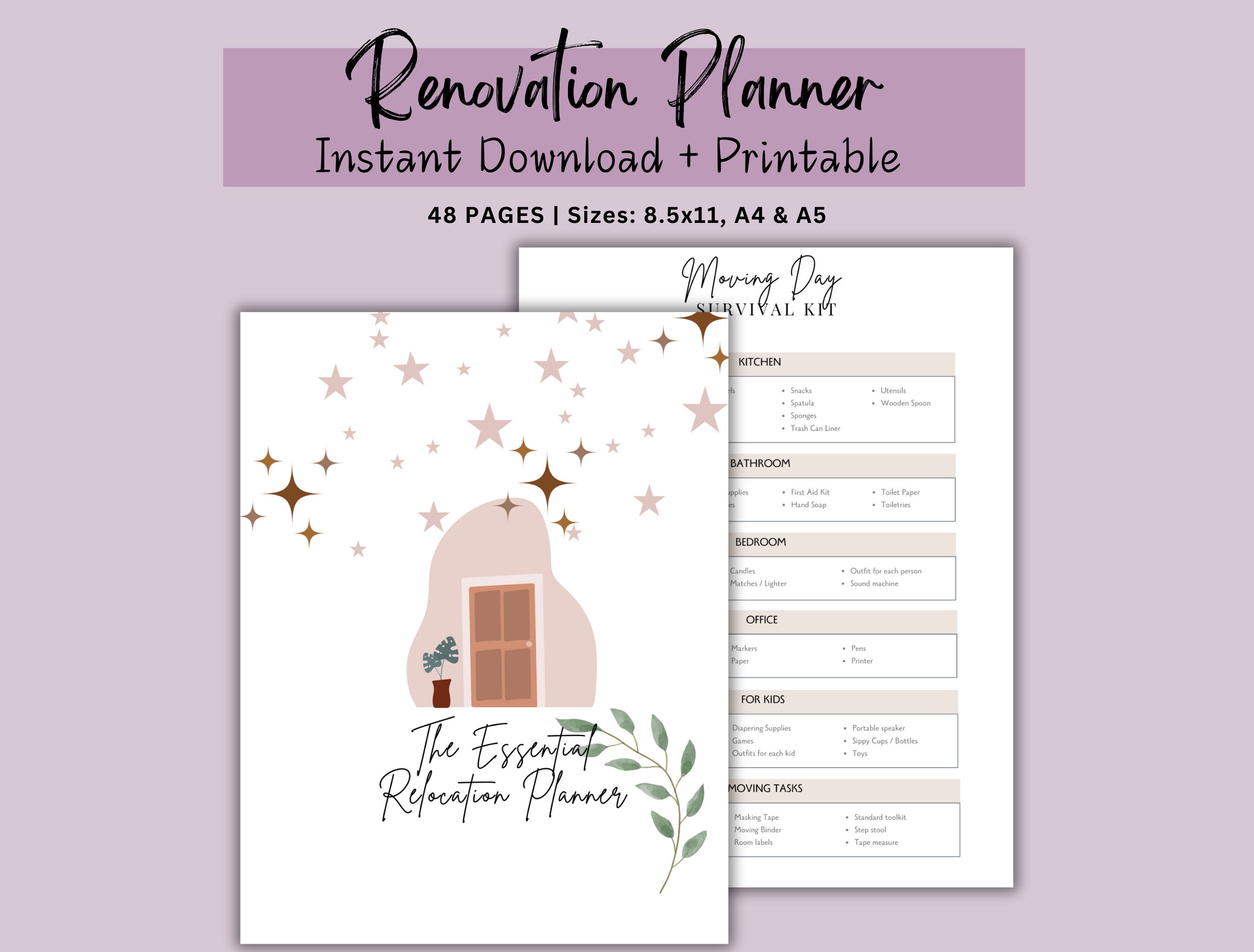 Moving Planner | Moving Checklist | Relocation Planner | Printable ...