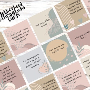 Set of 36 Motherhood Affirmation Printable Cards | Printable Mom ...