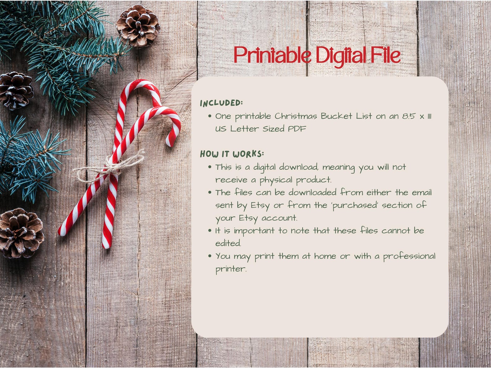 Christmas Bucket List Printable, Winter Bucket List, Christmas Activity ...