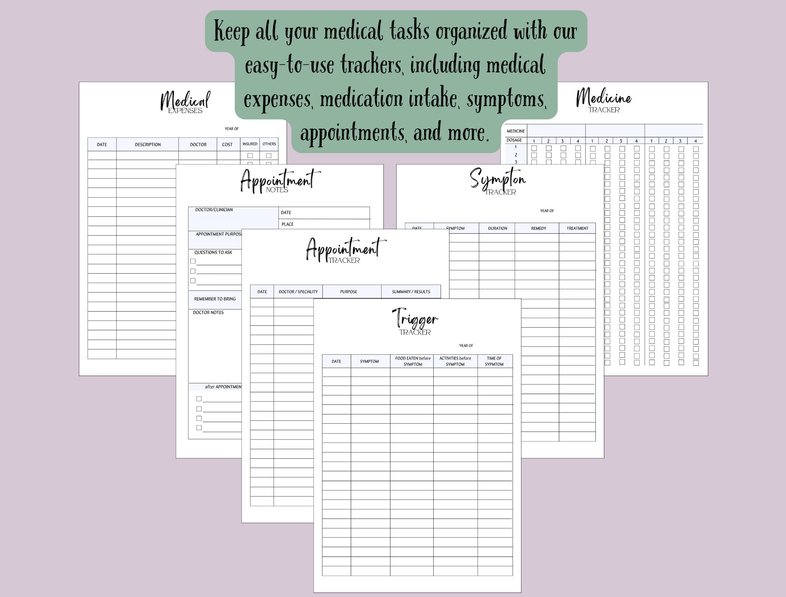 Medical Planner Printable Planner Medication Tracker Chronic Illness ...