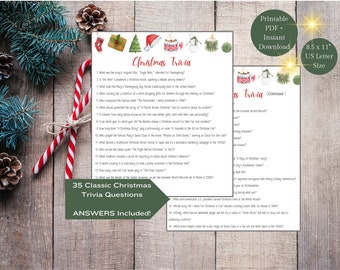 Holiday Trivia Games, Christmas Trivia, Christmas Printable Game ...