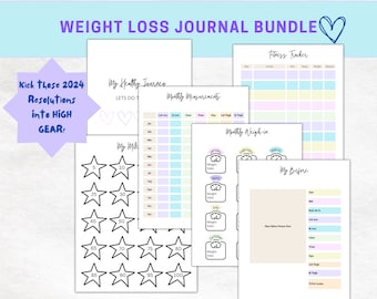 WEIGHT LOSS JOURNAL Printable Planner / Tracker - Etsy
