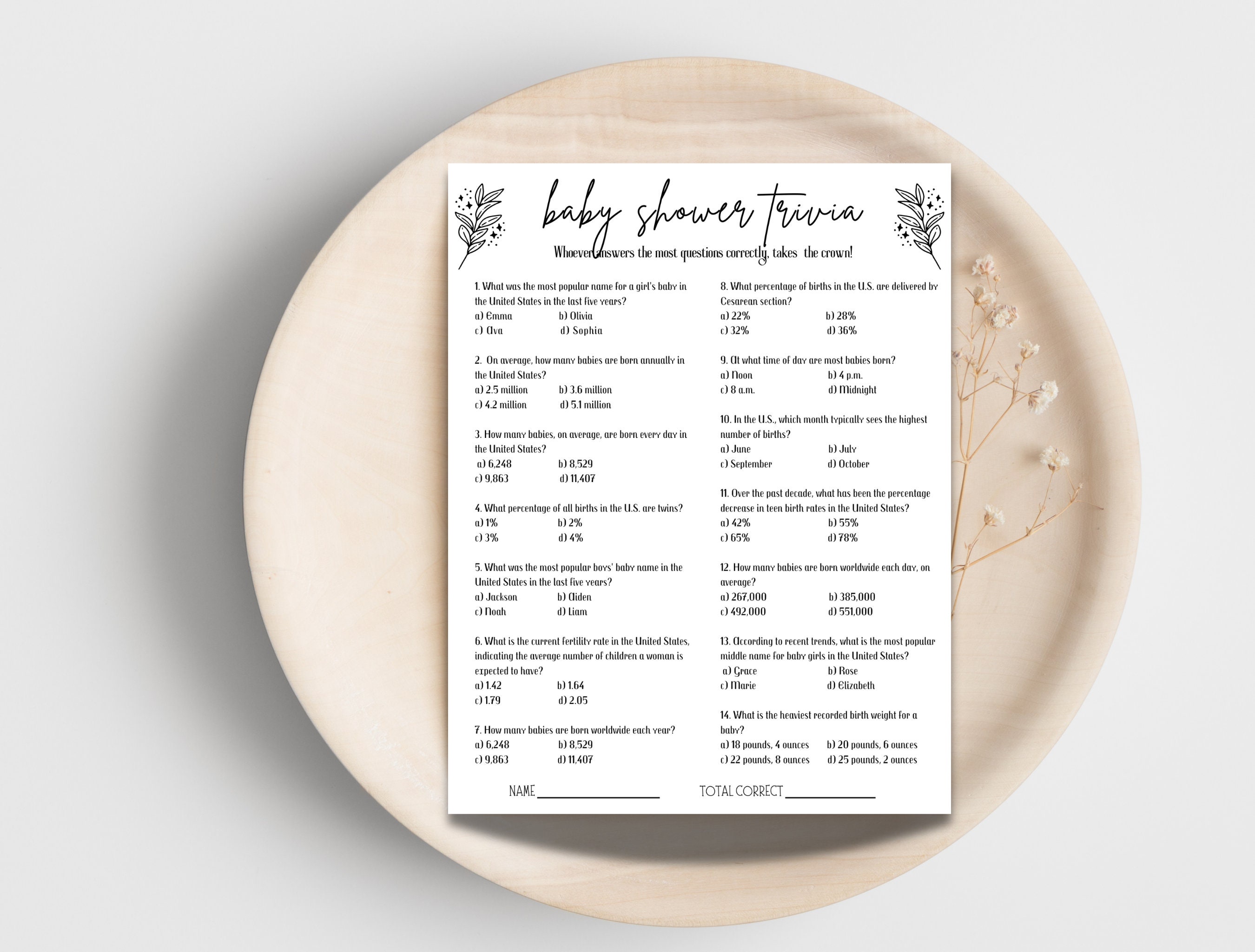 Baby Shower Trivia | Baby Shower Games | Baby Trivia Questions | Trivia ...