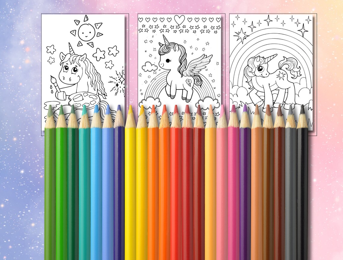 Digital Unicorn Coloring Pages | Printable Unicorn Coloring Book ...