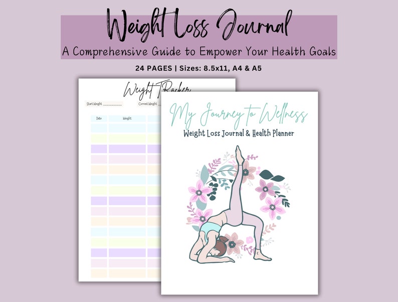 Weight Loss Tracker, Weight Loss Journal, Weight Loss Chart Printable ...