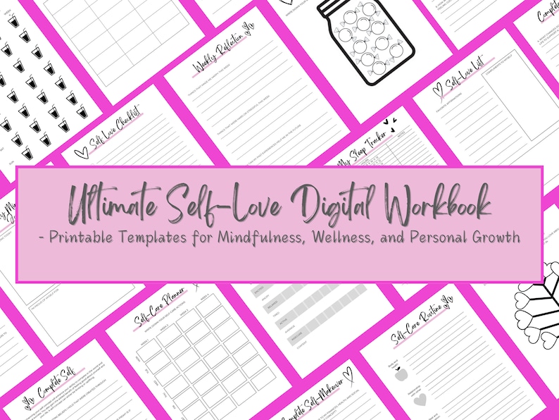 Self Love Workbook Self Care Planner Printable Mindfulness Workbook ...