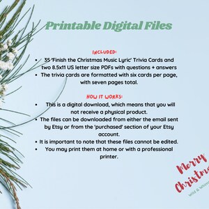 Christmas Movie Trivia Game | Printable Holiday Activity (PDF) - Etsy