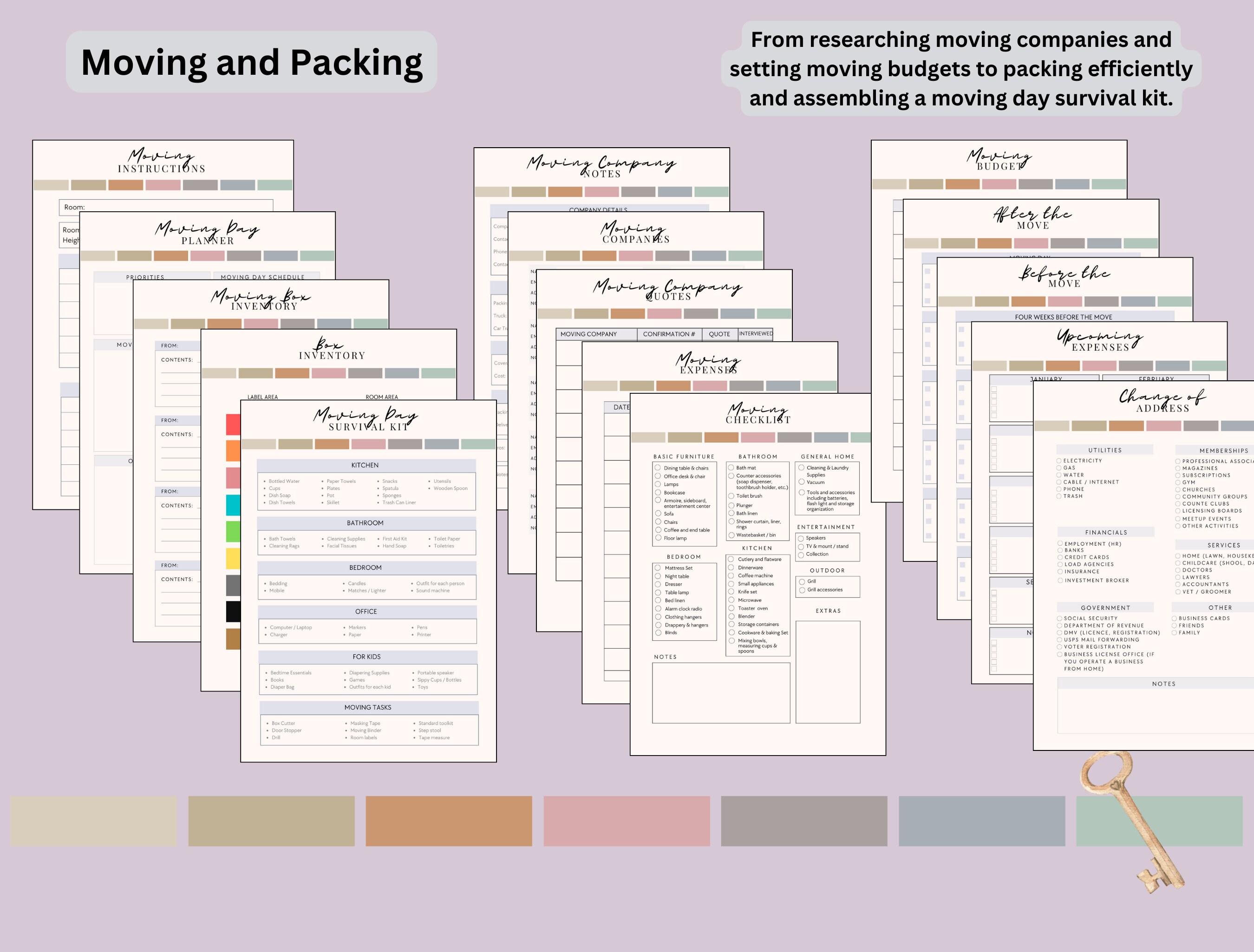 Moving Planner | Moving Checklist | Relocation Printable | Moving ...