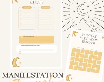 Digital Manifestation Journal, Manifestation Guide, Law of Attraction ...