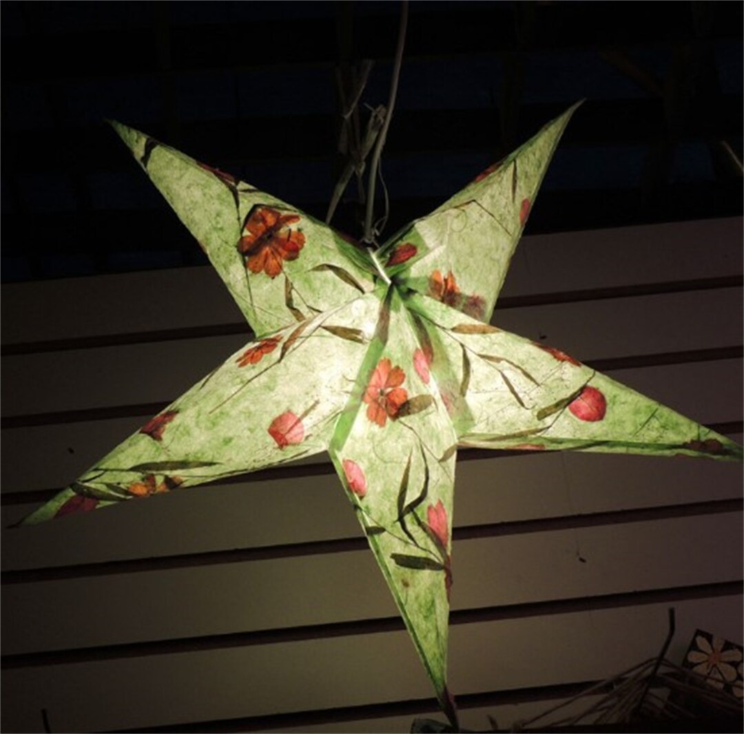 Decorative Paper Star Lampshadefestive Christmas Lantern - Etsy