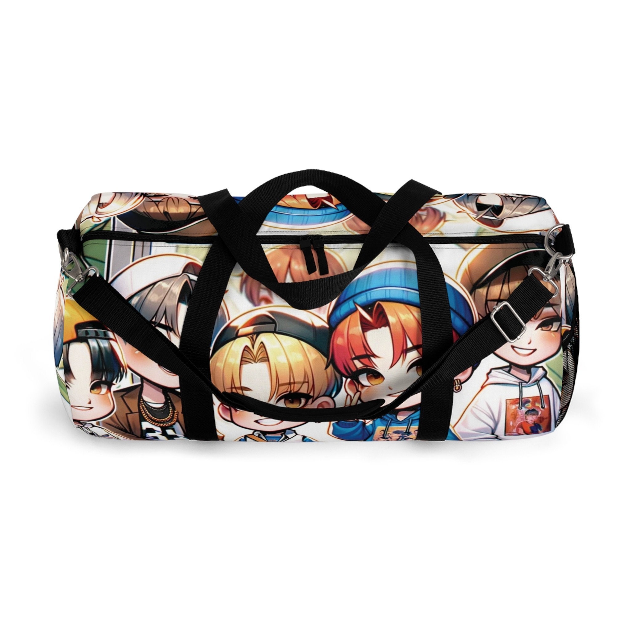 Anime Styled Duffel Bag, Colorful Anime Duffel Bag, Graphic Print ...