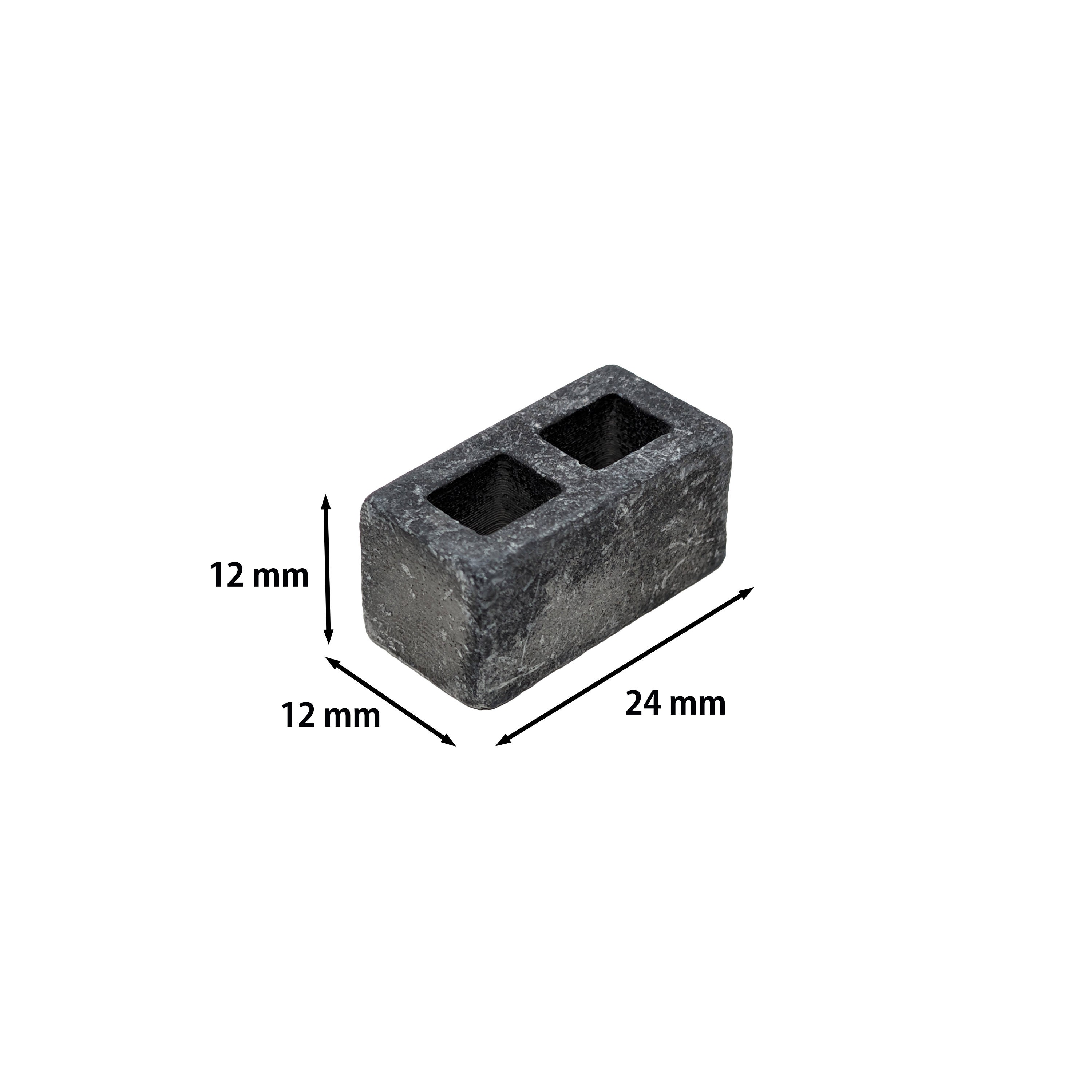 Realistic Miniature Cinder Blocks - Dark Grey, Weathered - Perfect for ...