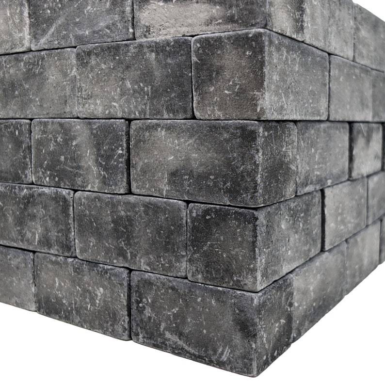 Realistic Miniature Cinder Blocks - Dark Grey, Weathered - Perfect for ...