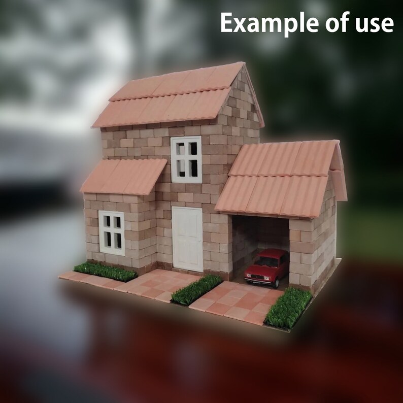 Realistic Miniature Slate Roof - Plaster Tiles for Dioramas and ...