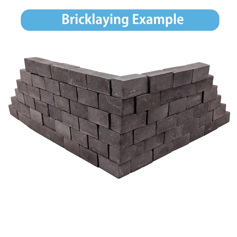Realistic Dark Gray Plaster Miniature Bricks: Dollhouse, Diorama ...