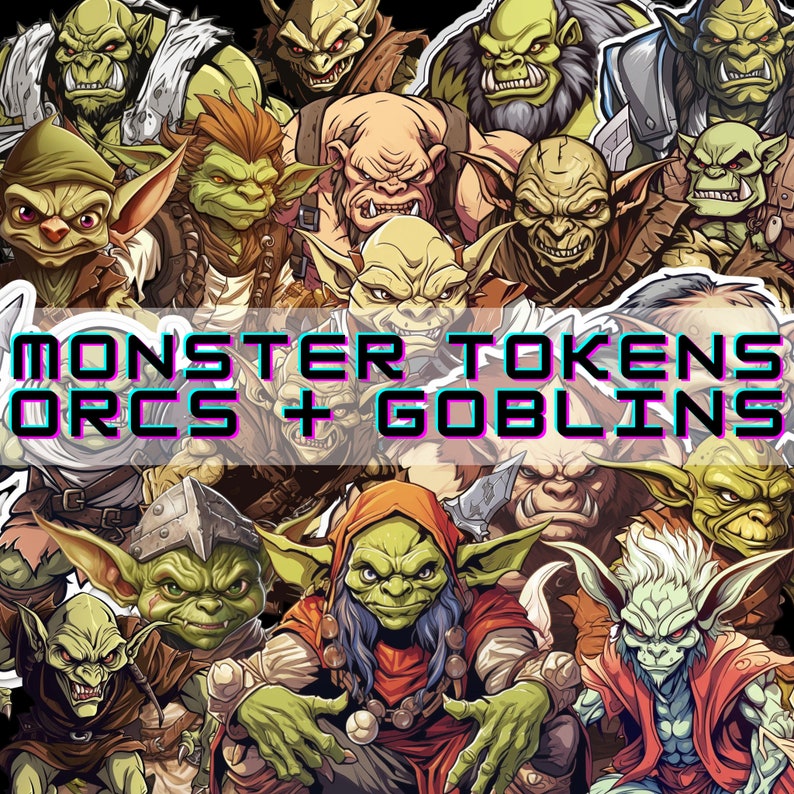 Dnd Monster Tokens - Goblins, Orcs & Ogres - Downloadable VTTRPG ...