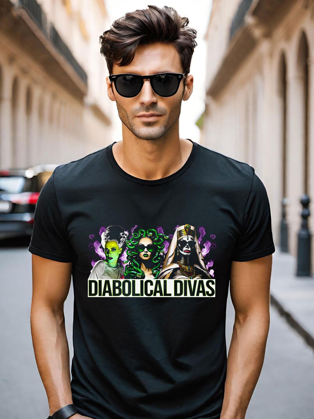 Diabolical Divas T-shirt: Gothic Horror Movie Monster Tee - Etsy