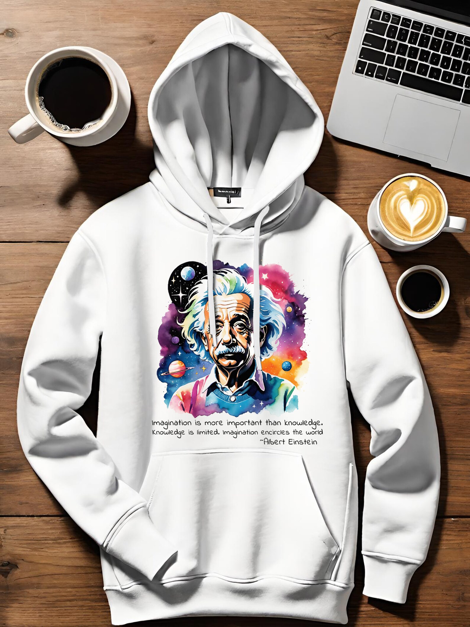 Einstein Hoodie, Einstein Quote Sweatshirt, Famous Quote Hoodie, Unisex ...