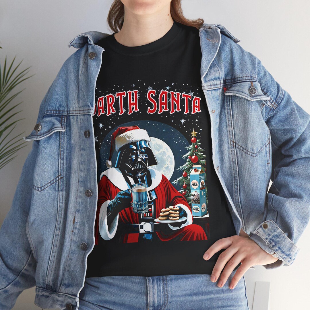 Darth Santa Unisex Tee, Star Wars Christmas Shirt, Blue Milk Humor ...