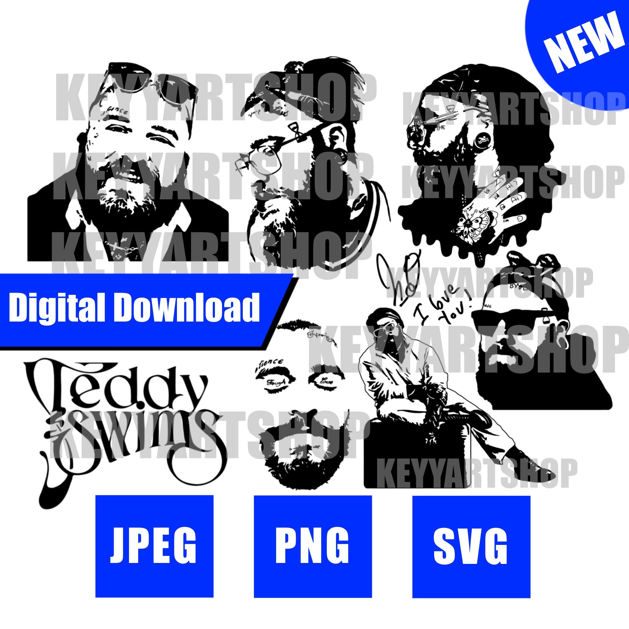 Teddy Swims SVG, PNG, Teddy Swims, Silhouette Cut File, Svg Logo ...