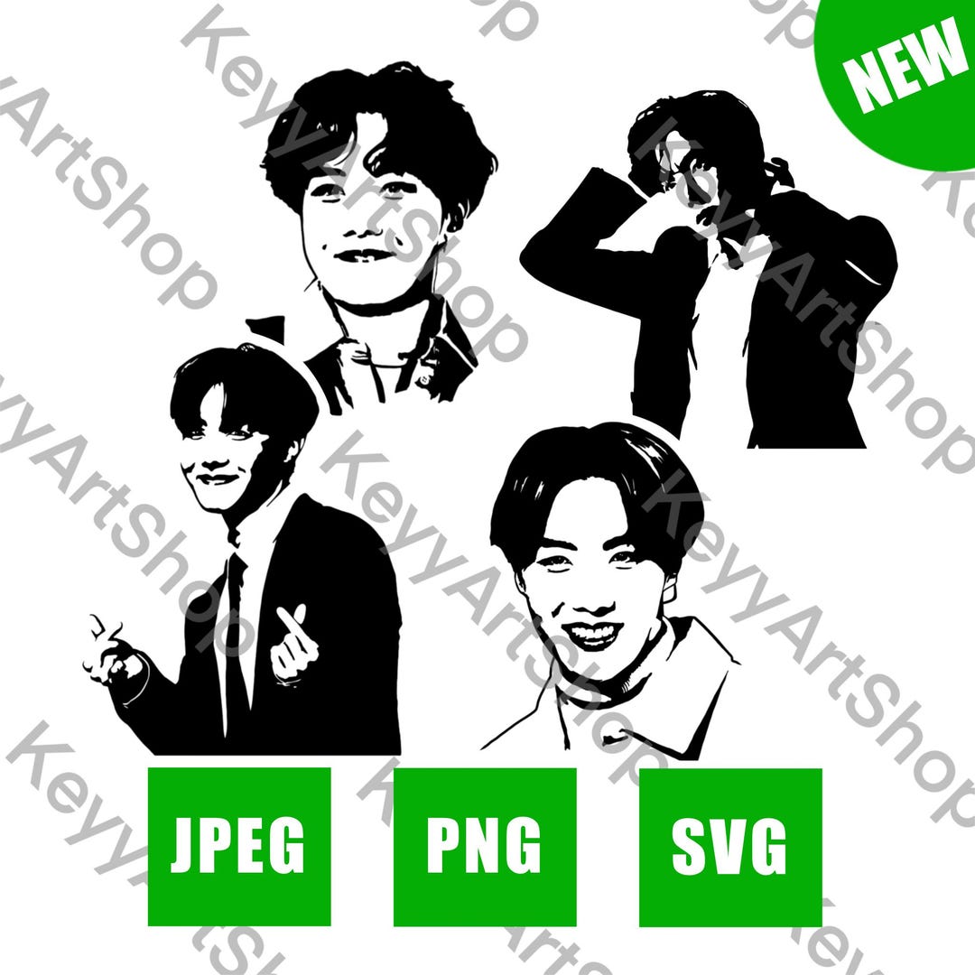 J Hope BTS Svg Cut File for Cricut, Jhope Png, Bts Sublimation, Bts ...