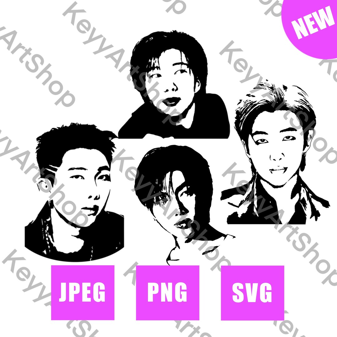 Namjoon BTS Svg Cut File for Cricut, Bts Sublimation, Bts Silhouette ...