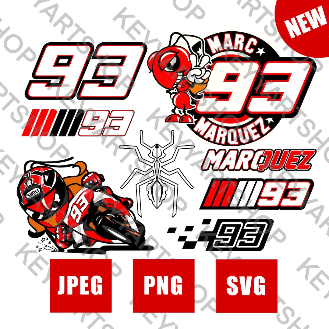 Marc Marquez Colour SVG, JPEG, PNG, Marc Marquez Silhouette, Colour Svg ...