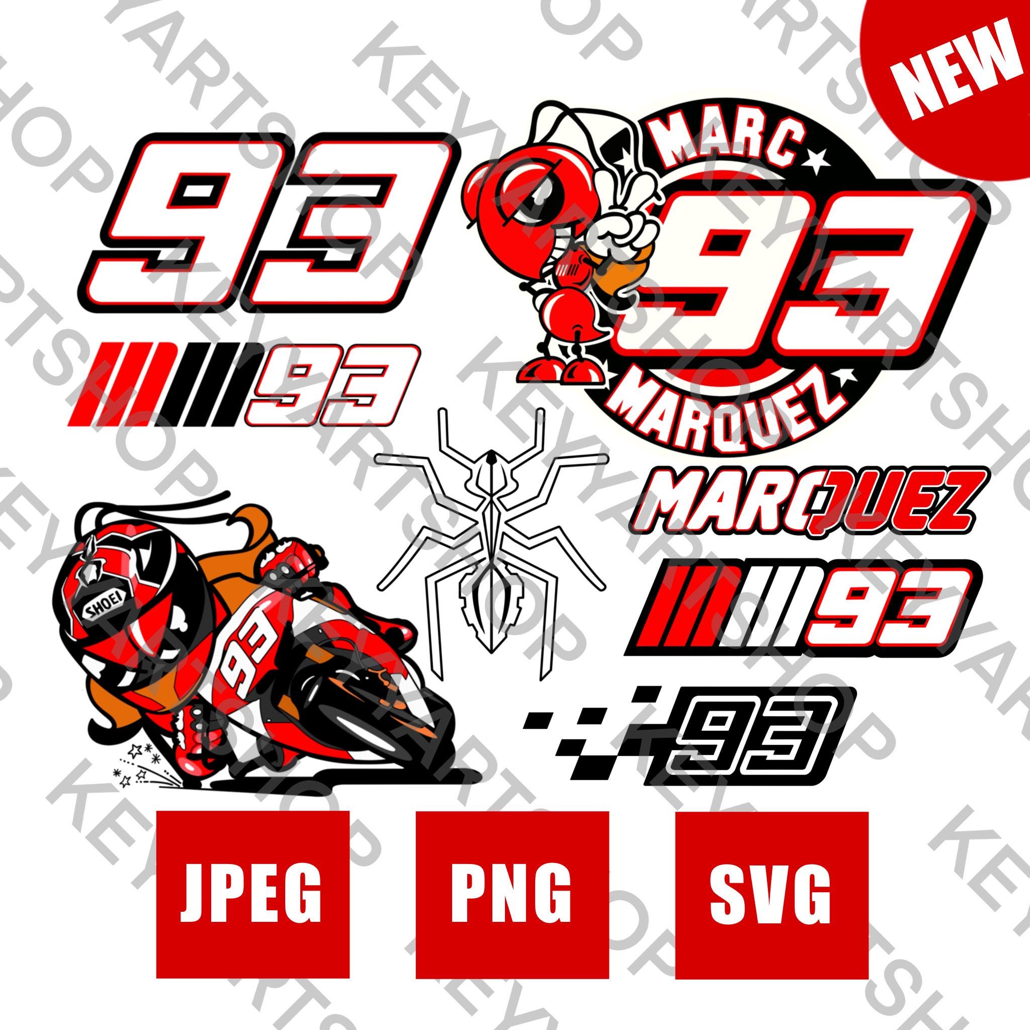 Marc Marquez Colour SVG, JPEG, PNG, Marc Marquez Silhouette, Colour Svg ...