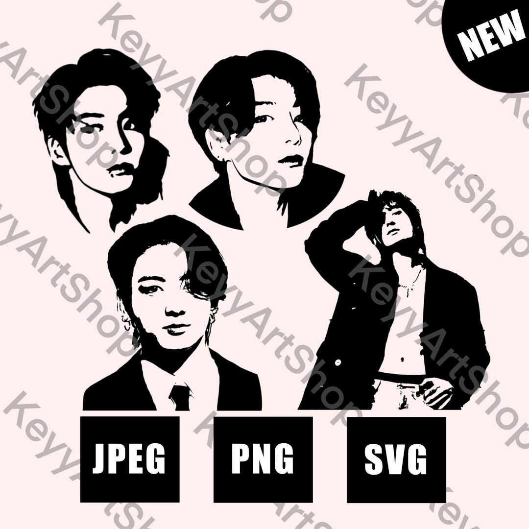 Jungkook BTS Svg Cut File for Cricut, JK BTS Sublimation, Bts ...