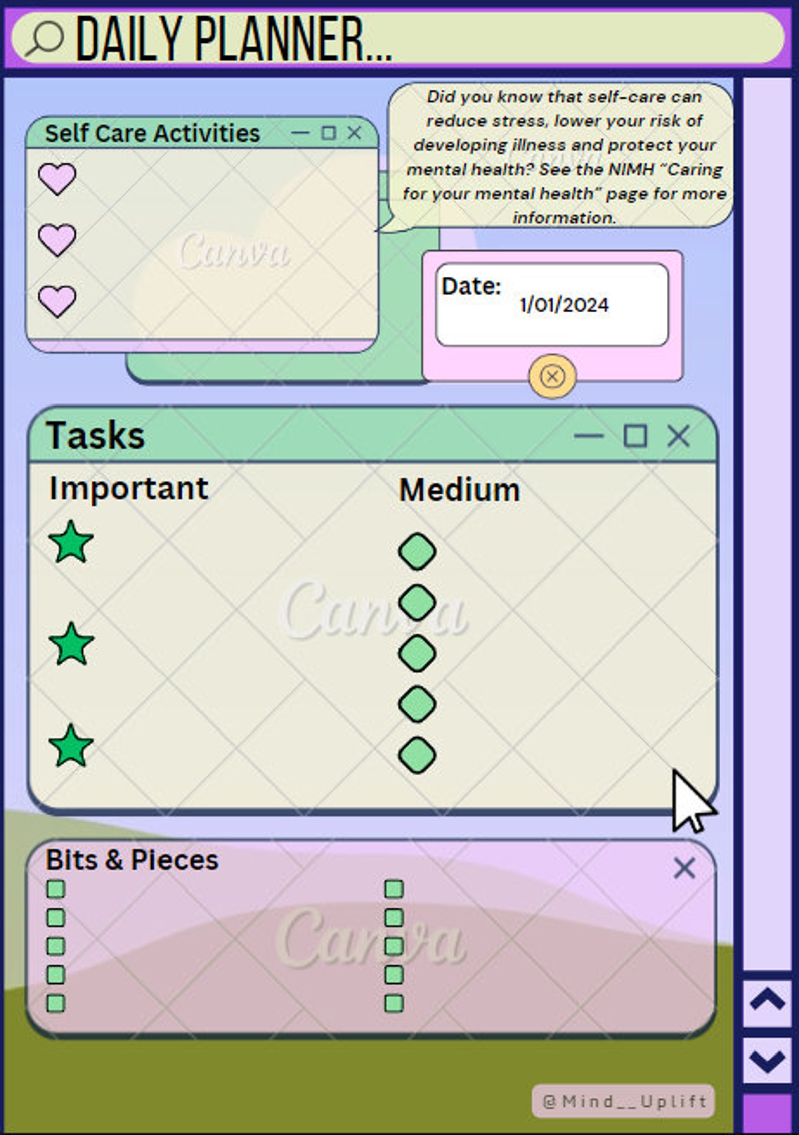 Retro 2000s Daily Planner - Etsy