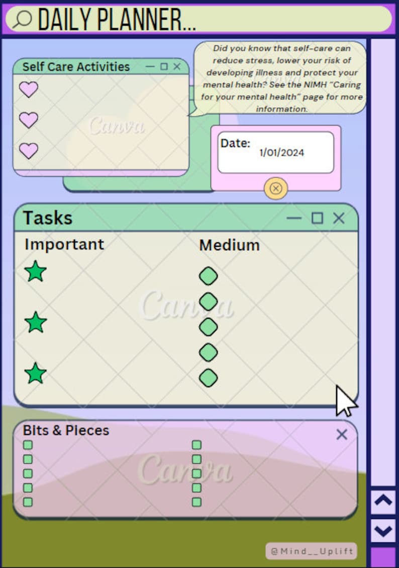 Retro 2000s Daily Planner - Etsy