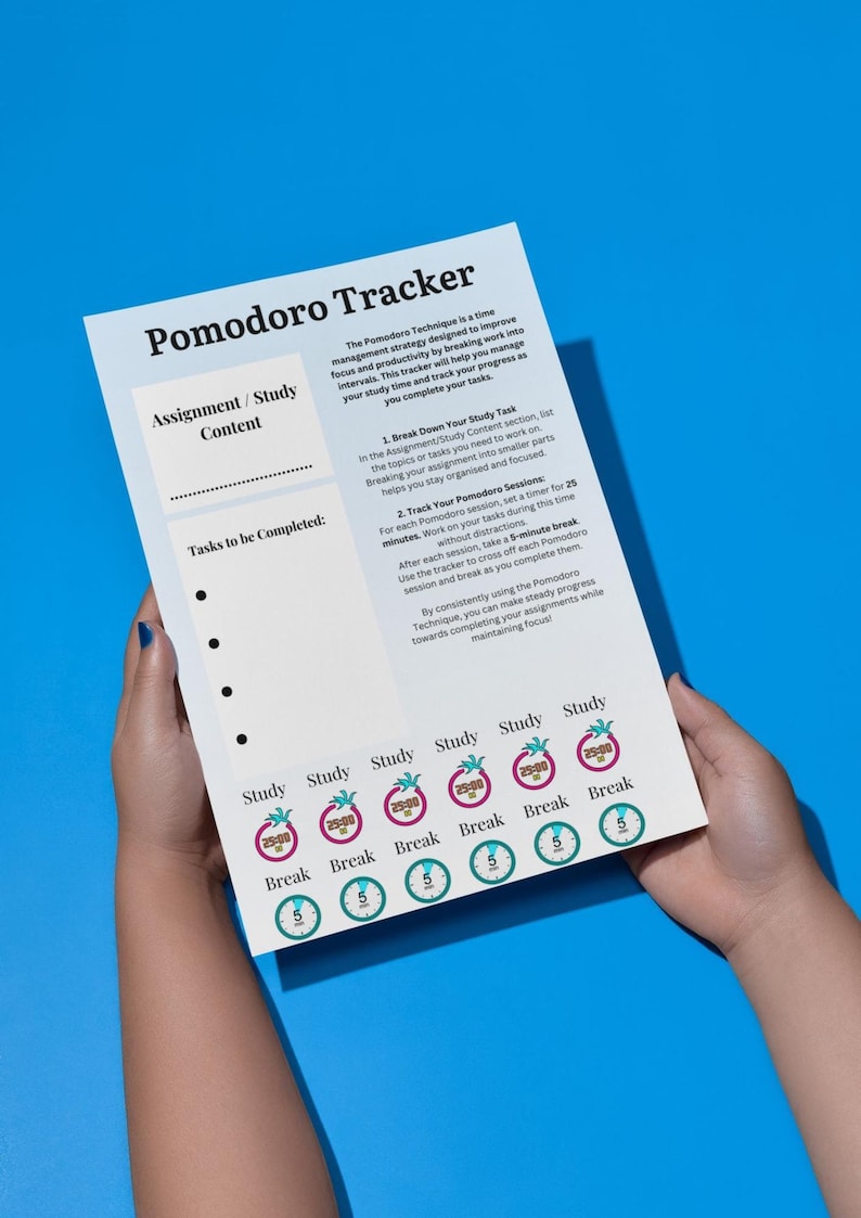 Pomodoro Method - Study Tracker and Helper - Etsy