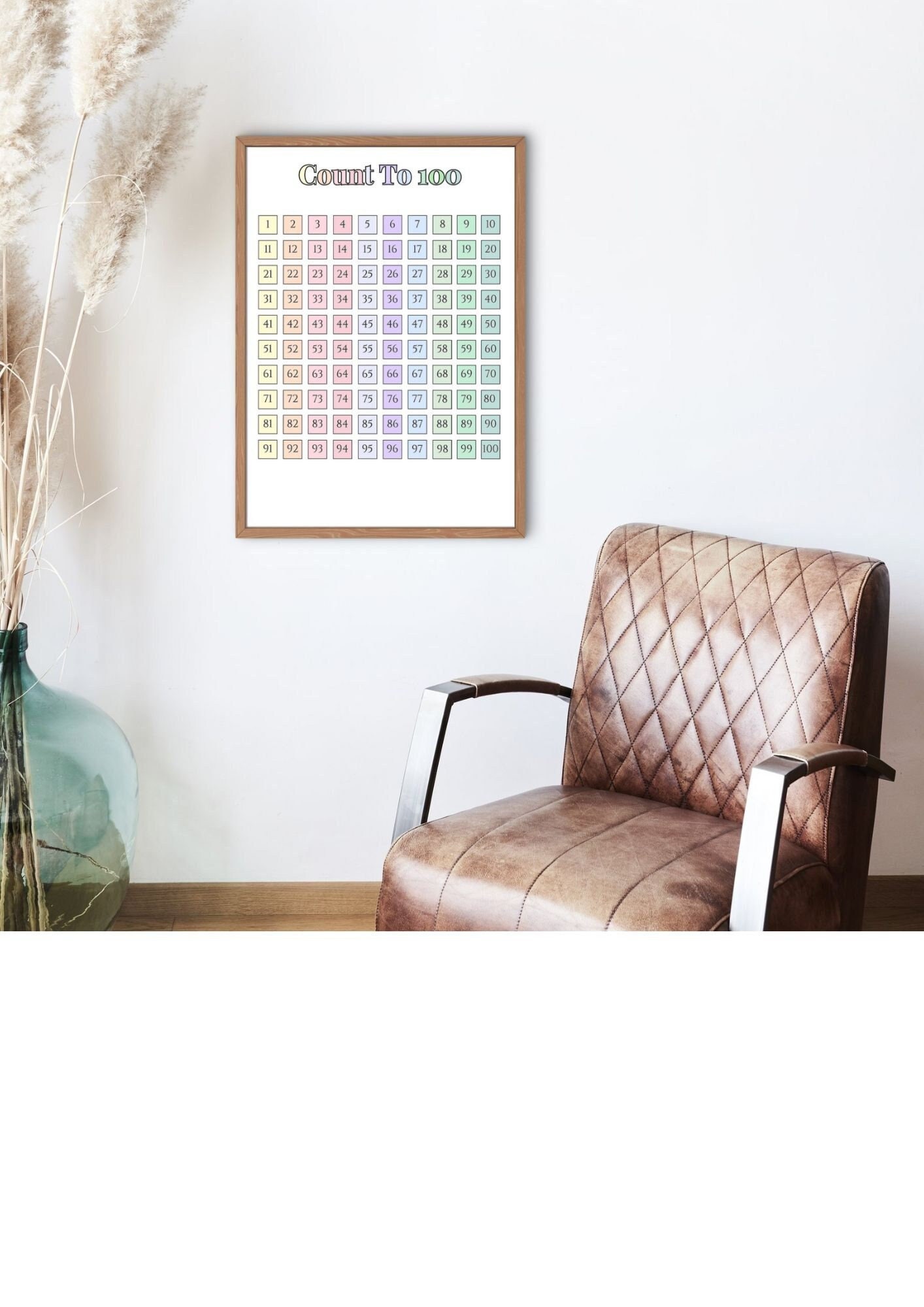 Count to 100 - Maths Poster - Etsy