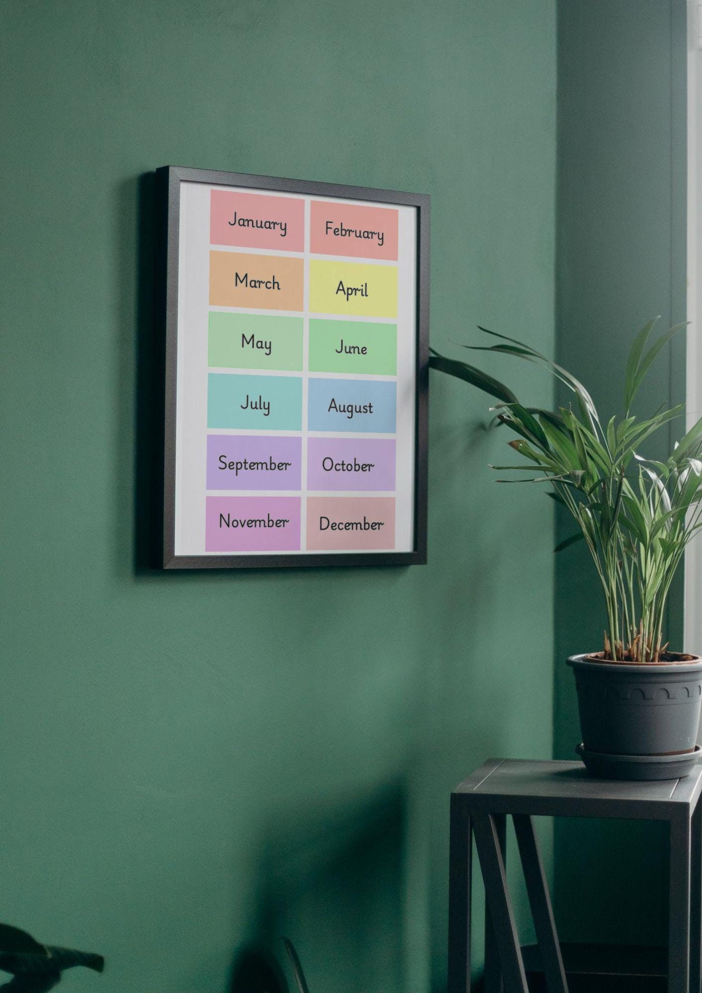 Months of the Year Poster - Etsy