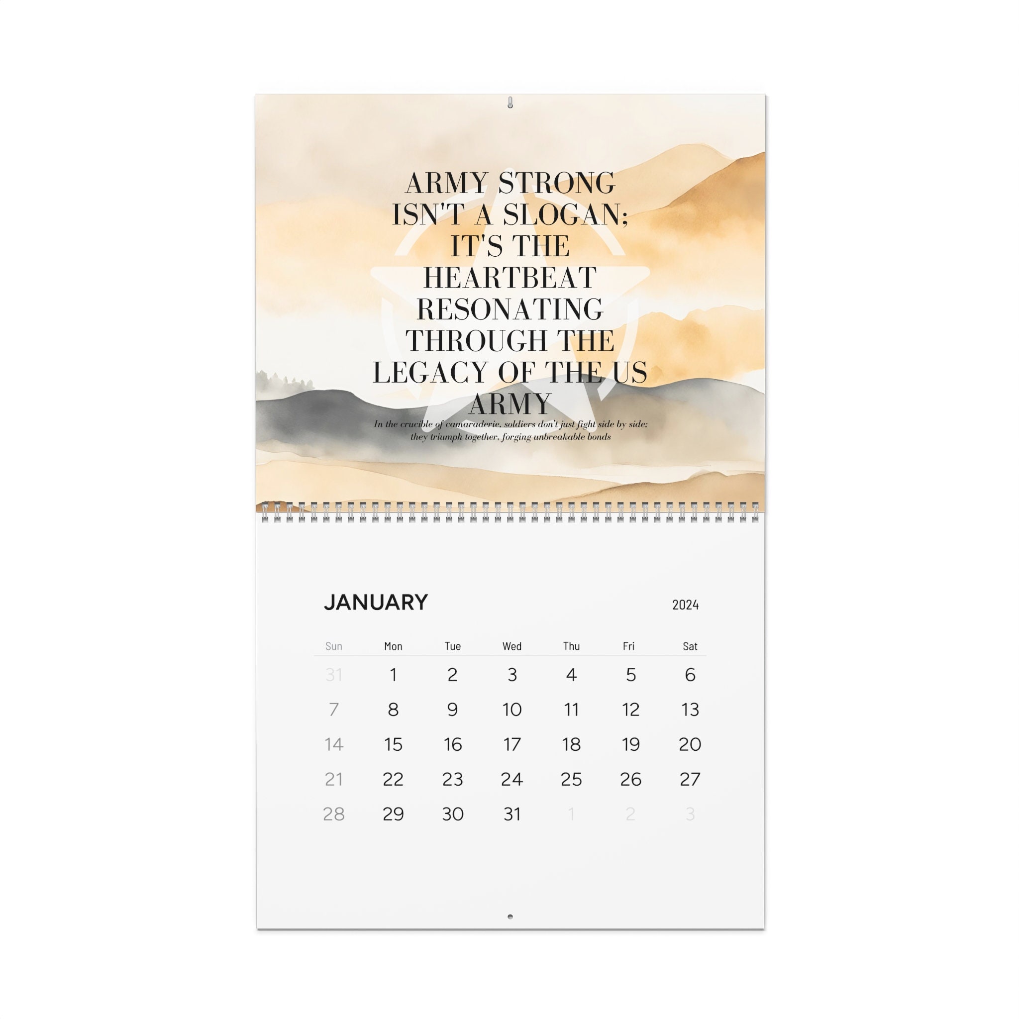 2024 Inspirational US Army Calendar Empowering Gift for - Etsy