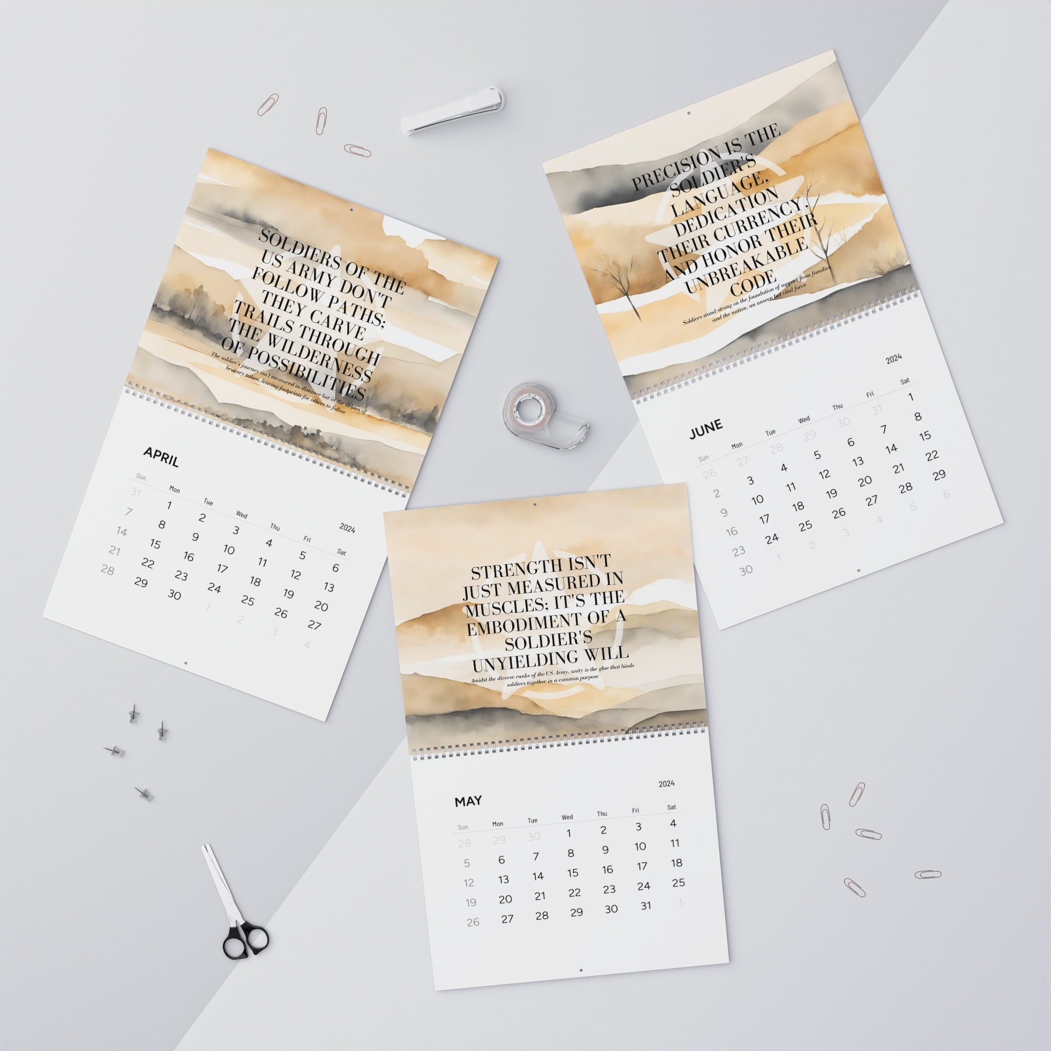 2024 Inspirational US Army Calendar Empowering Gift for - Etsy