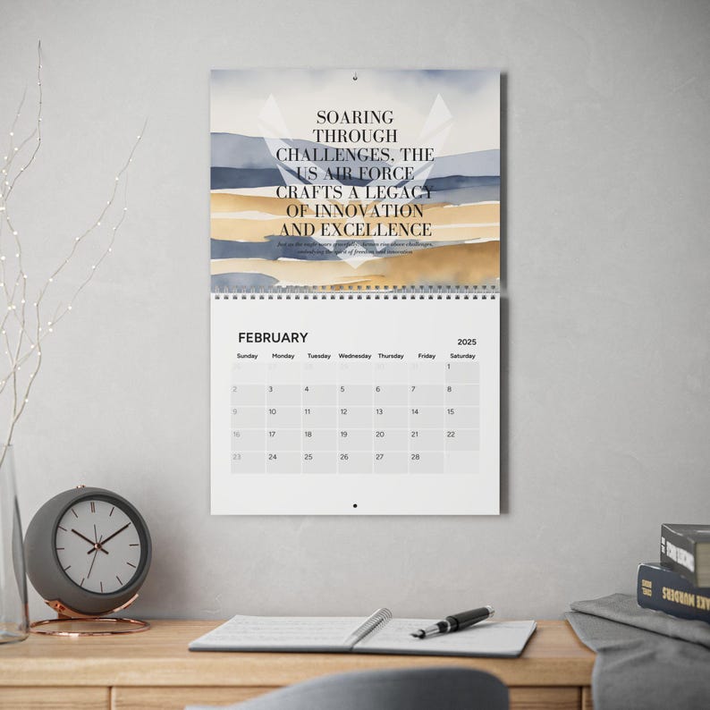 2025 Inspirational Air Force Calendar - Empowering Gift for Military ...