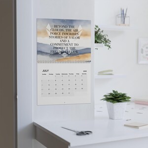 2025 Inspirational Air Force Calendar - Empowering Gift for Military ...