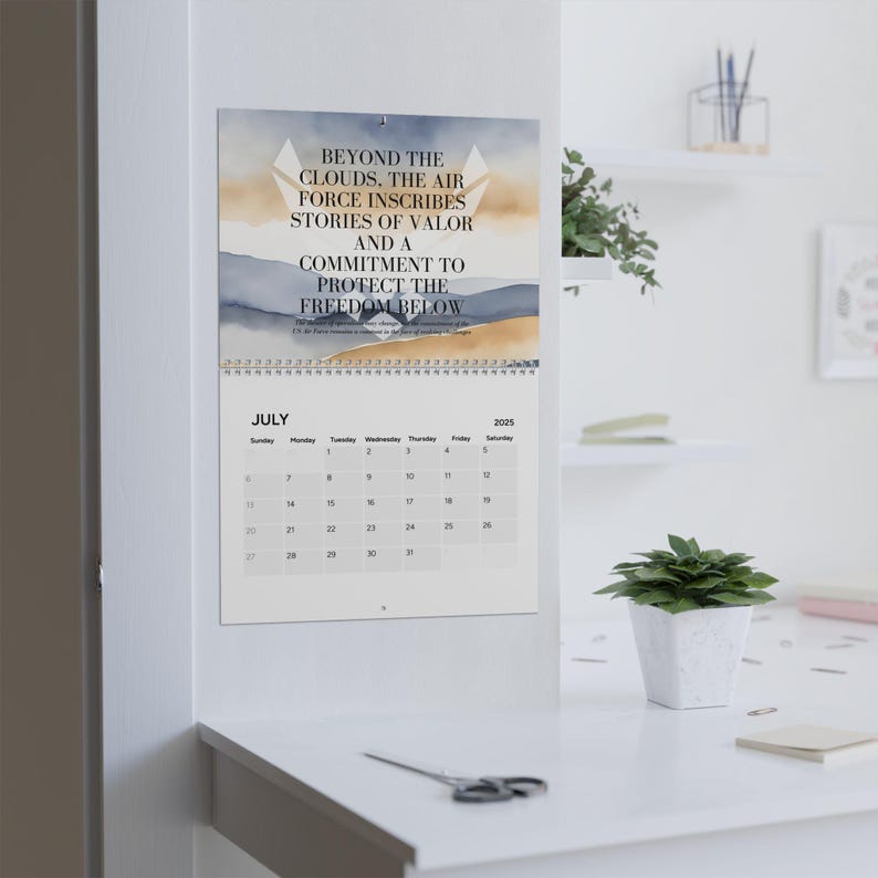 2025 Inspirational Air Force Calendar - Empowering Gift for Military ...