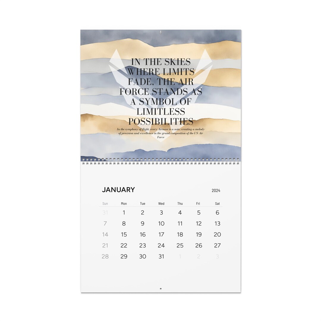 2024 Inspirational Air Force Calendar Empowering Gift for Military ...