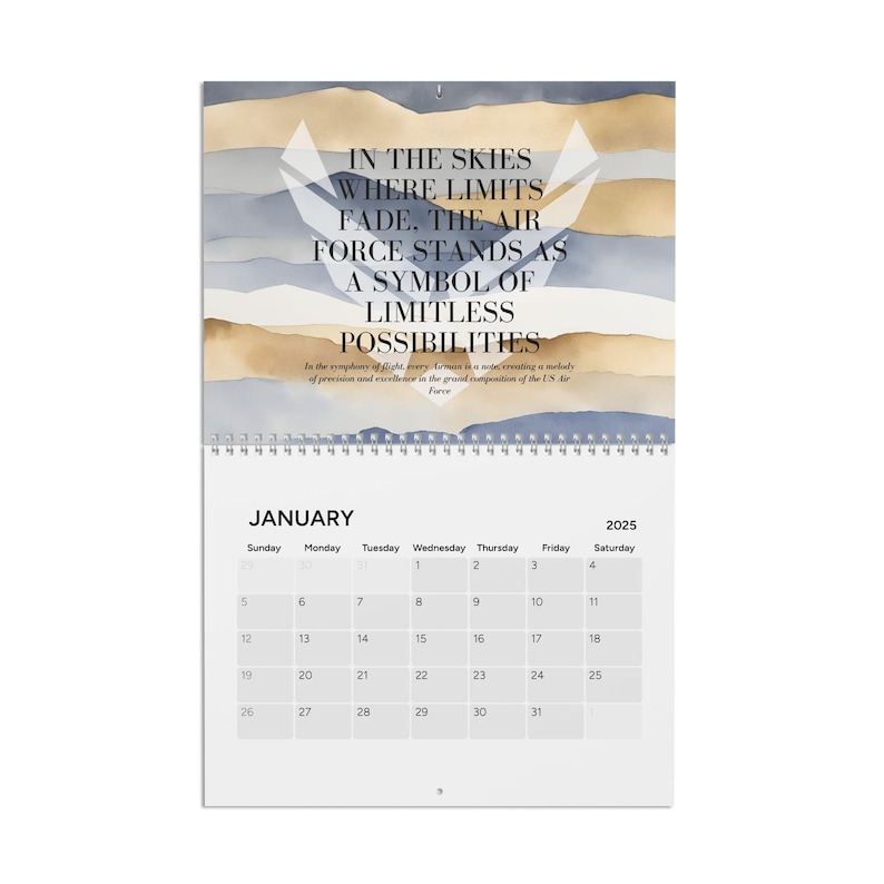 2025 Inspirational Air Force Calendar - Empowering Gift for Military ...