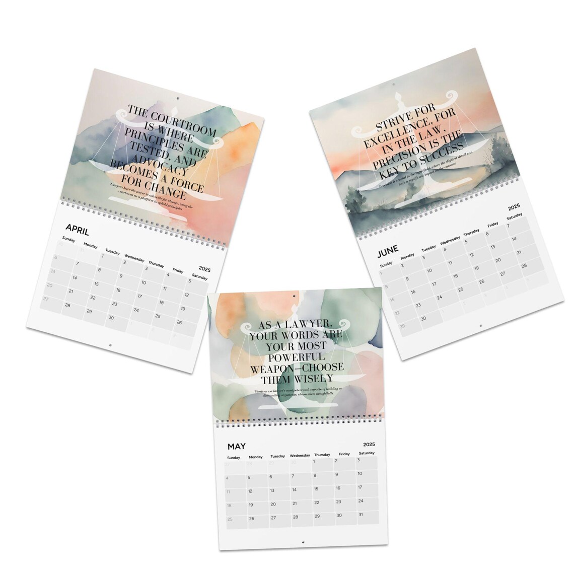2025 Inspirational Lawyer Calendar - Empowering Gift for Legal ...