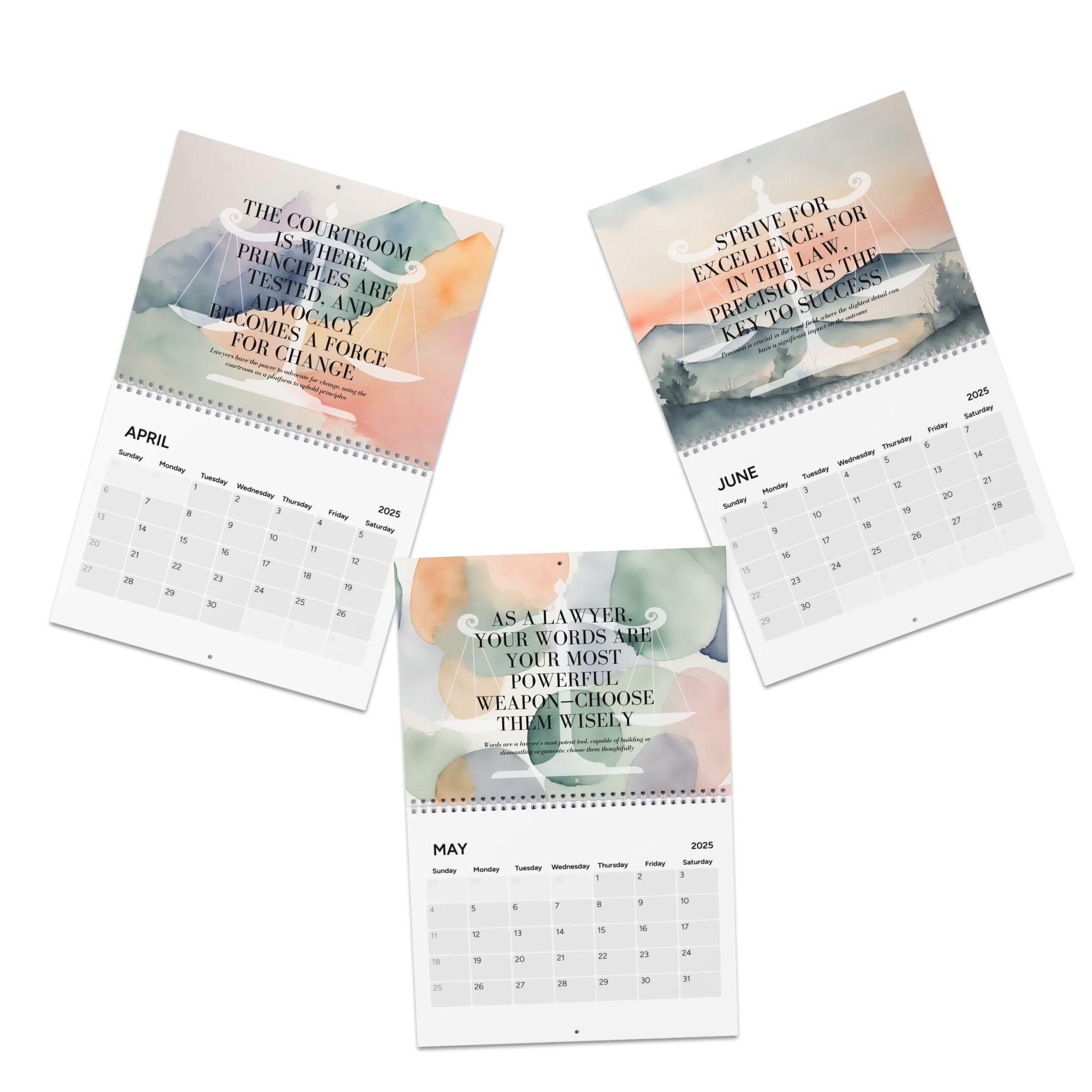 2025 Inspirational Lawyer Calendar - Empowering Gift for Legal ...
