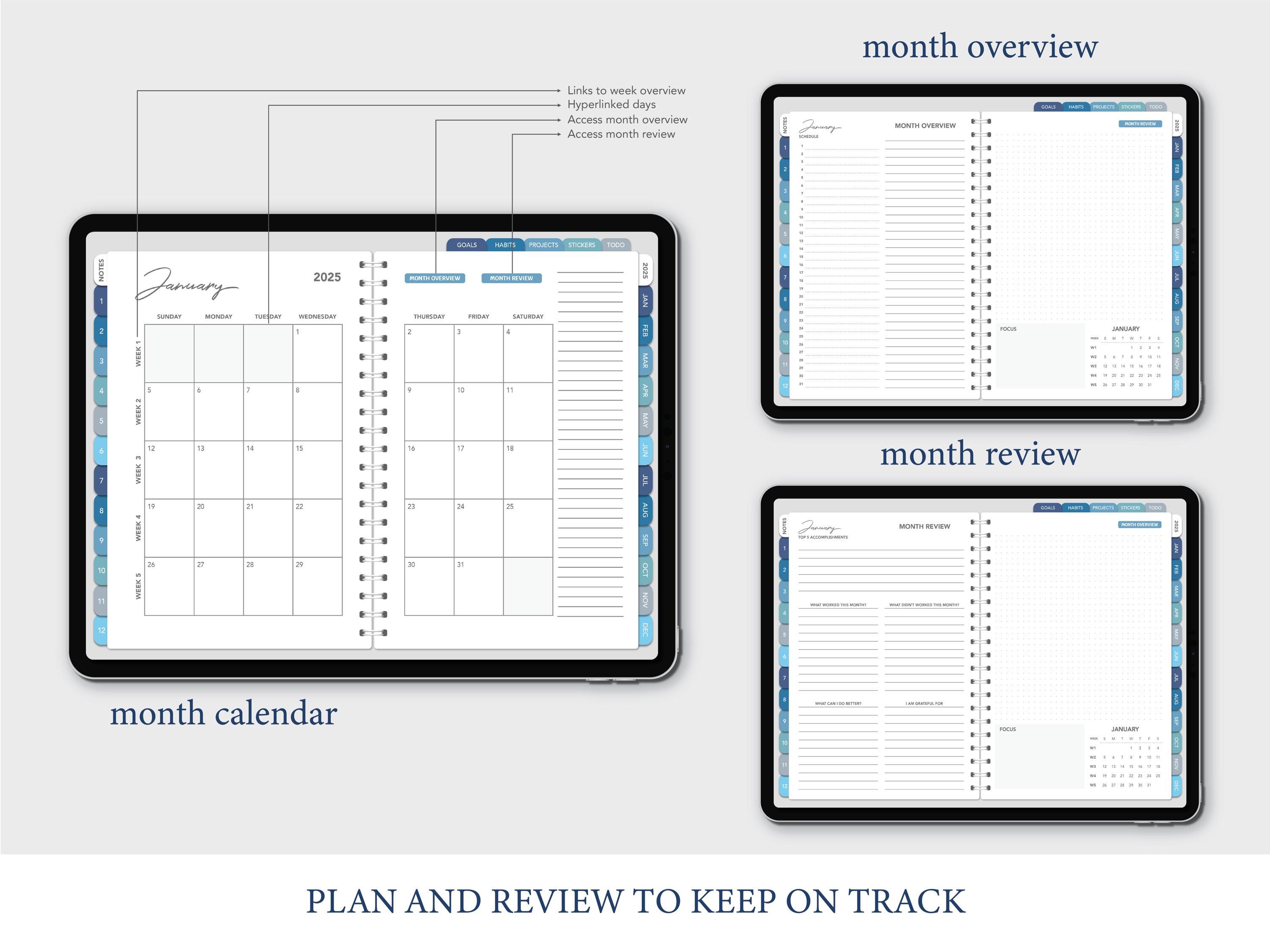 2025 Digital Planner - Goodnotes Planner - iPad Planner - Daily Planner ...
