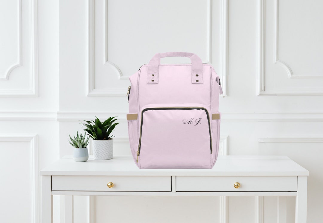 Light Pink Diaper Backpack Personalized With Baby/mom Initials ...