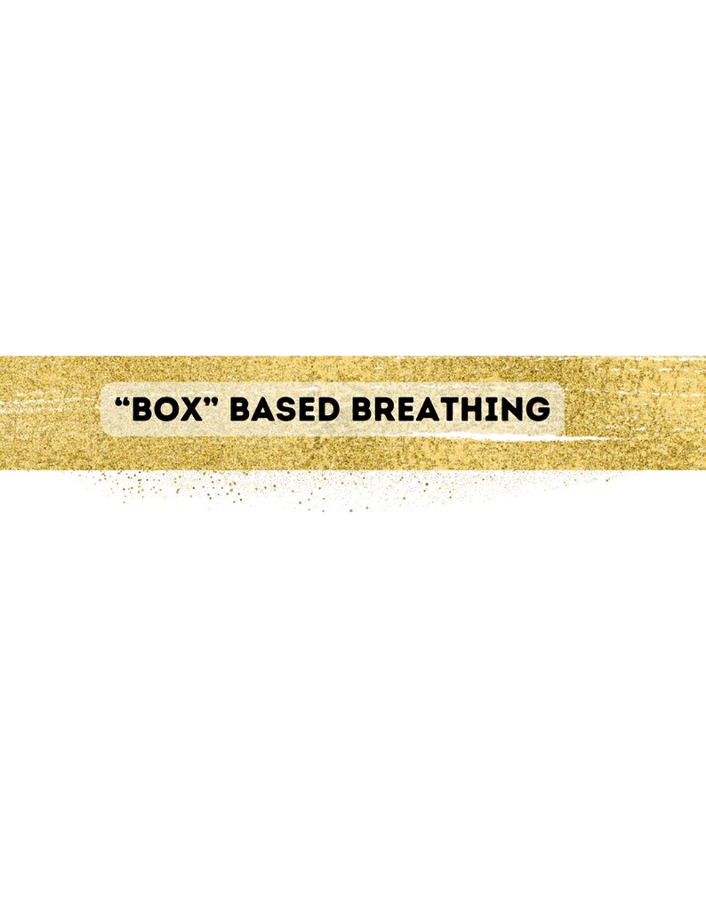 Box Based Breathing Technique Geared Towards Relaxation - Etsy