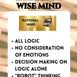 Dbt-informed Mindfulness: Wise Mind Practice PACKET - Etsy