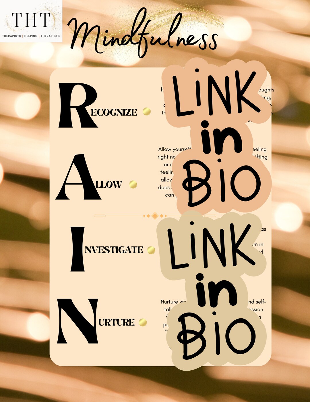 MINDFULNESS- R.A.I.N. TECHNIQUE - Etsy