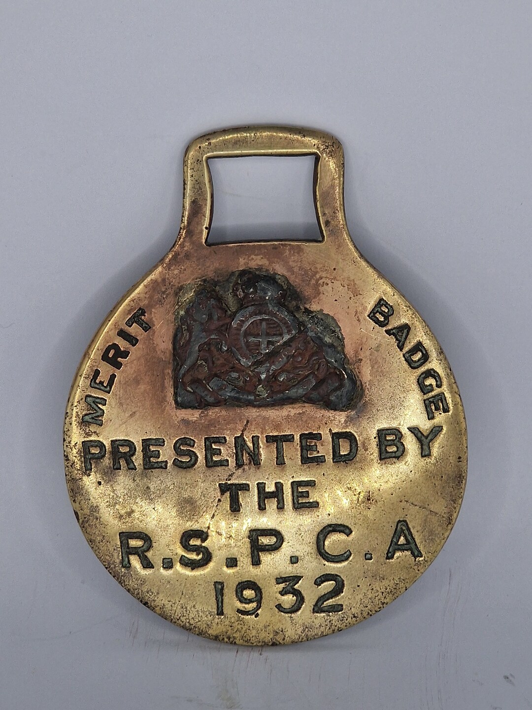 Antique Horse Brass RSPCA Merit Badge 1932 - Etsy